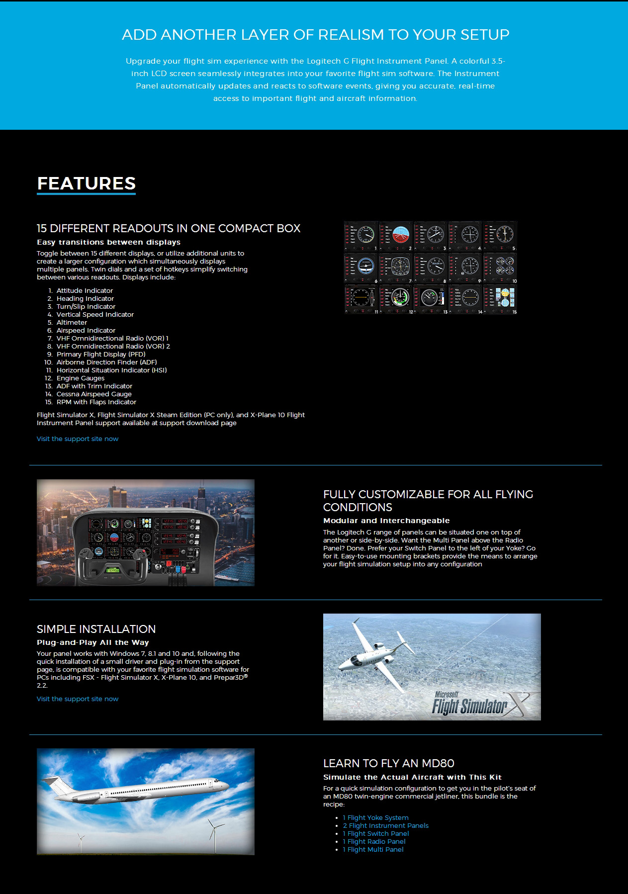 Logitech G PRO Flight Instrument Panel | BPC Technology