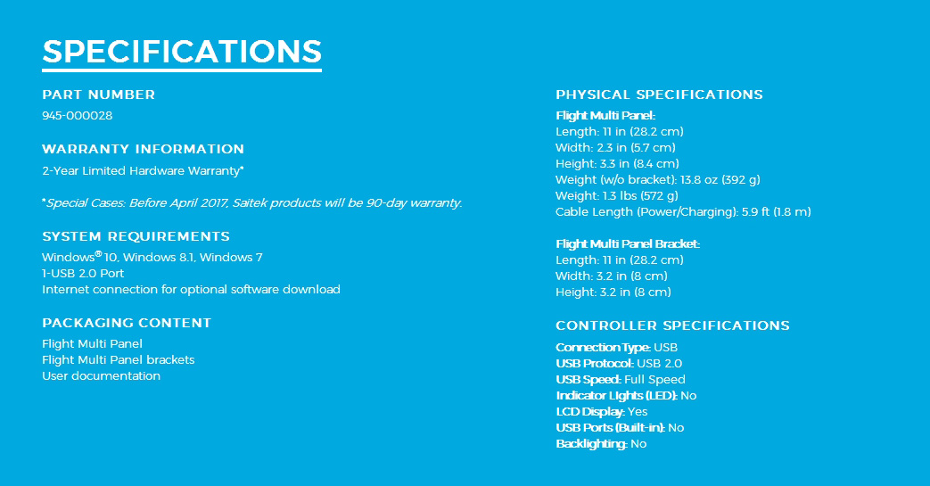 Logitech G Pro Flight Multi Panel | BPC Technology