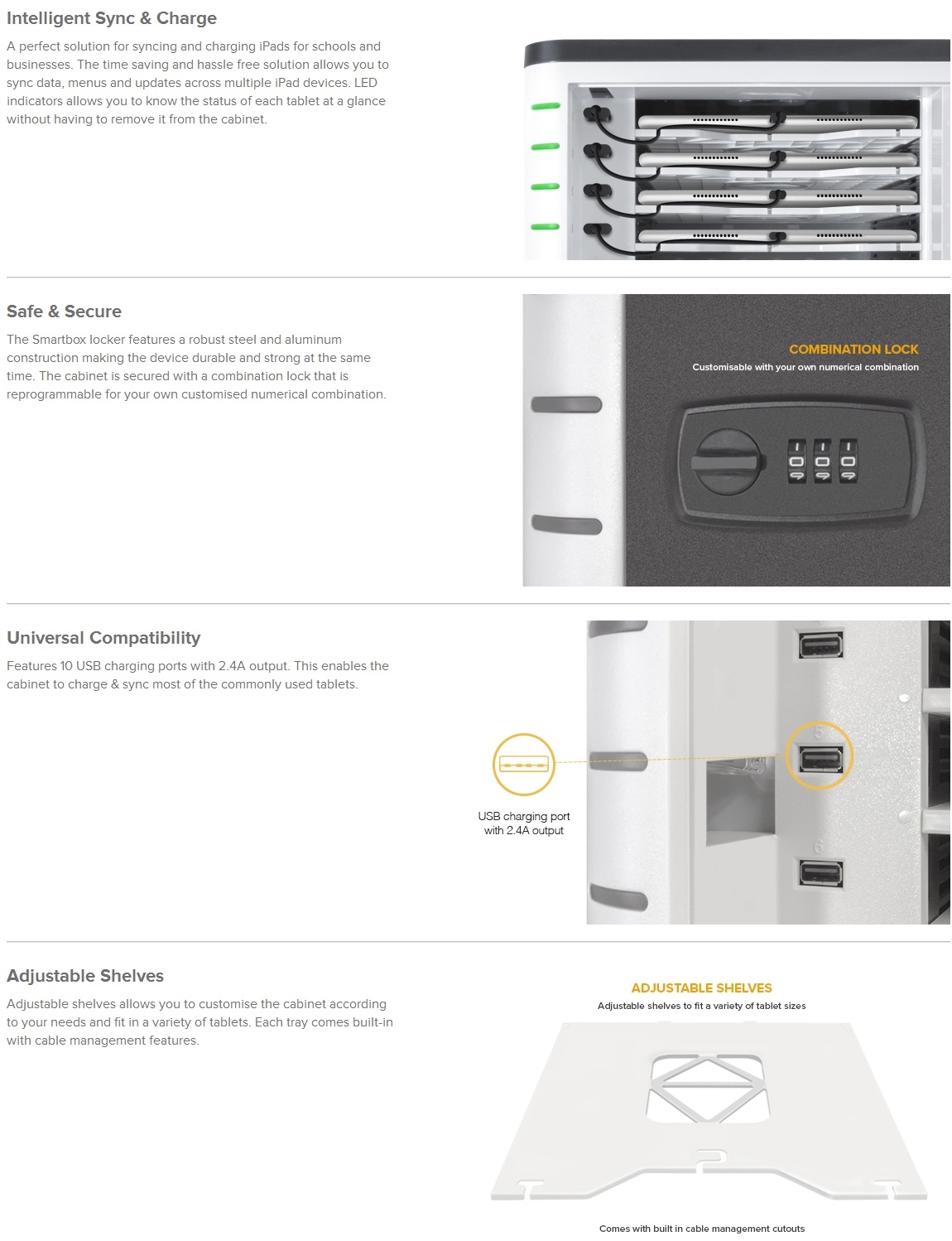 ALOGIC Smartbox 10 Bay Android and iPad SYNC & CHARGE Cabinet Gen 2 ...
